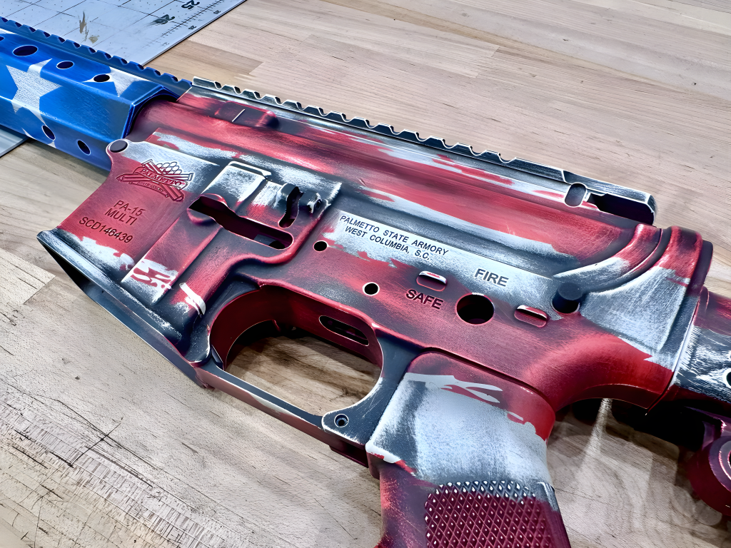 Distressed Flag Cerakoted AR-15 - Performance Ceramic Coating Applications